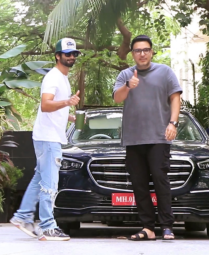 Shahid Kapoor spotted with producer Dinesh Vijan at Maddock Film’s Office