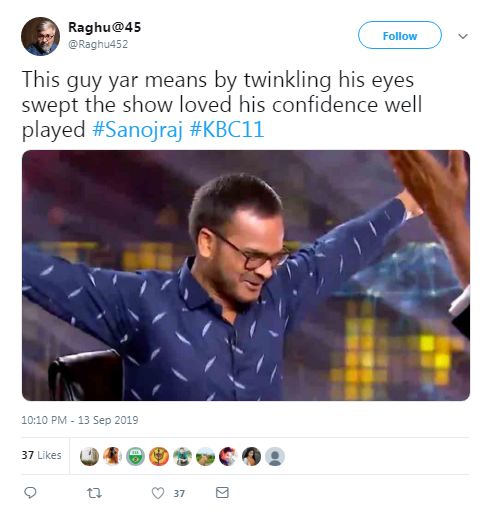 Netizens congratulate Sanoj Raj for becoming first crorepati of KBC 11