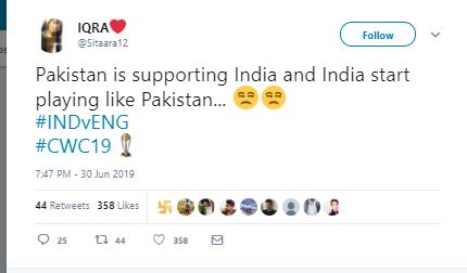 CWC'19: Memes galore as arch-rival Pakistan prays for India's win