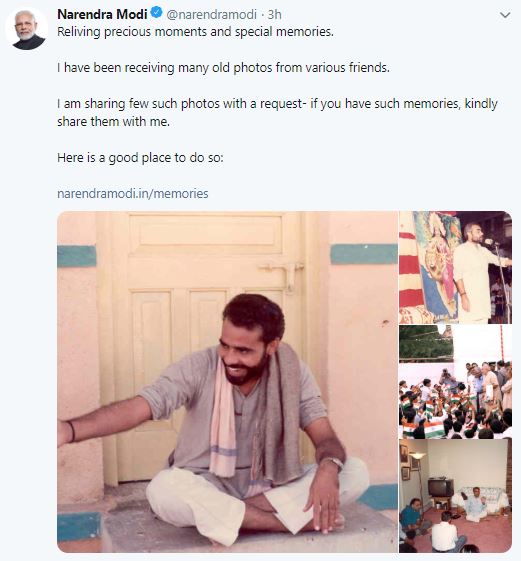 PM Modi 'relives precious moments' by sharing old photos on his 69th b'day