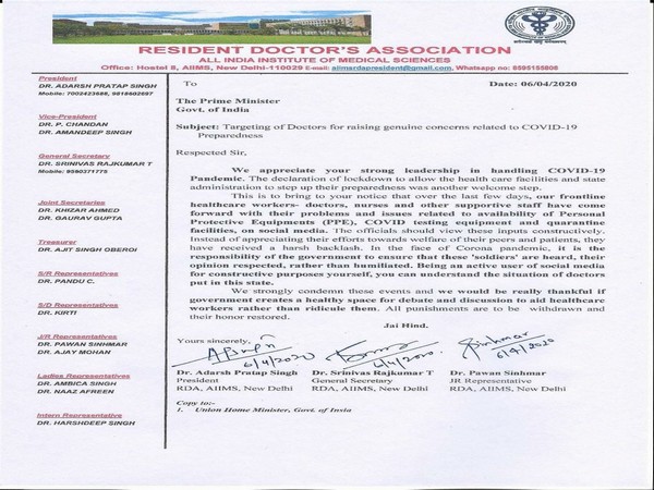 AIIMS RDA writes to PM over 'targeting of doctors for raising genuine ...