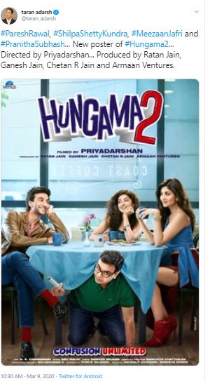 Makers share intriguing poster of 'Hungama 2'