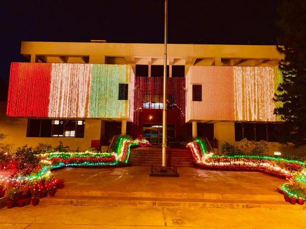Indian High Commission in Pakistan lit-up ahead of Independence Day