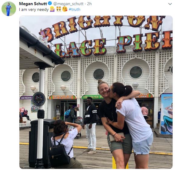 Megan Schutt spends quality time with wife after winning Women's Ashes