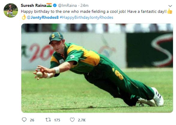 Birthday wishes pour in as Jonty Rhodes turns 50