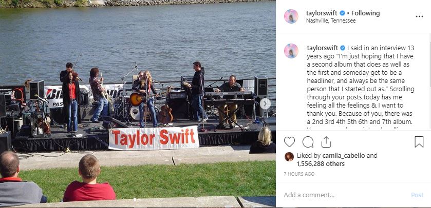 Taylor Swift dedicates her 13 years in industry to fans